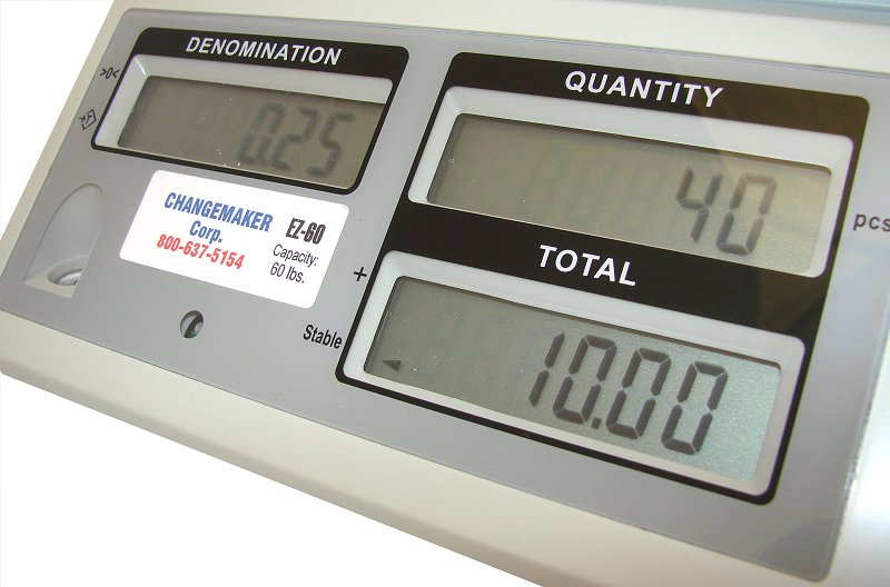 EZ-60 Fast and Easy Coin Counting Scale – ChangeMaker Corp